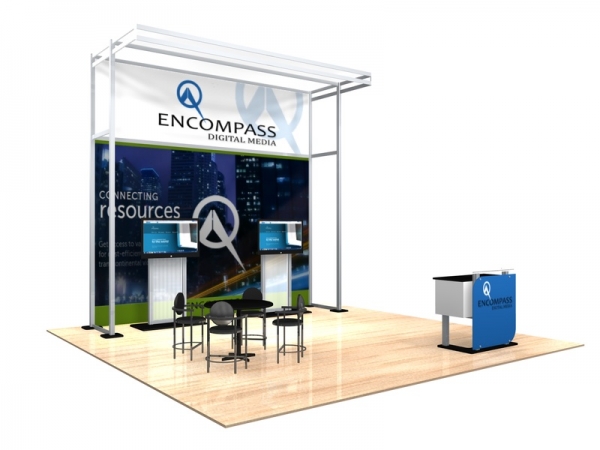 20x20 Turn-Key Trade Show Booth Design #1179 - Booking Relations